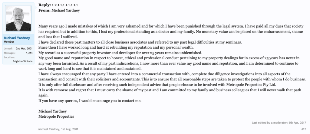 Michael Yardney Review - Is Metropole Legit or Scam?